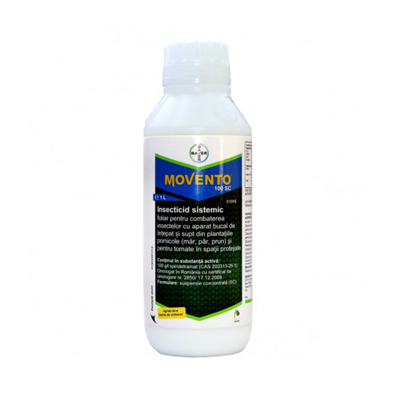 Insecticid MOVENTO 100 SC - 1 Litru, Bayer, Sistemic, Pomi fructiferi, Legume, Vita de vie @ Agronor
